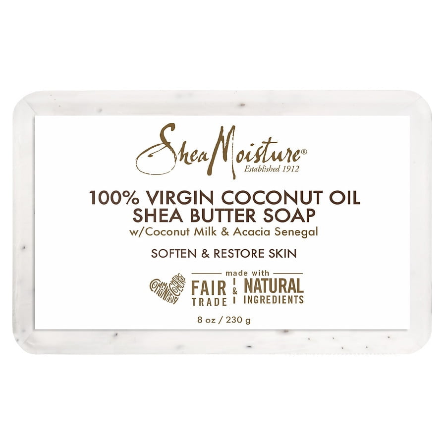 SheaMoisture 100% Virgin Coconut Oil Shea Butter Bar Soap - Walmart.com