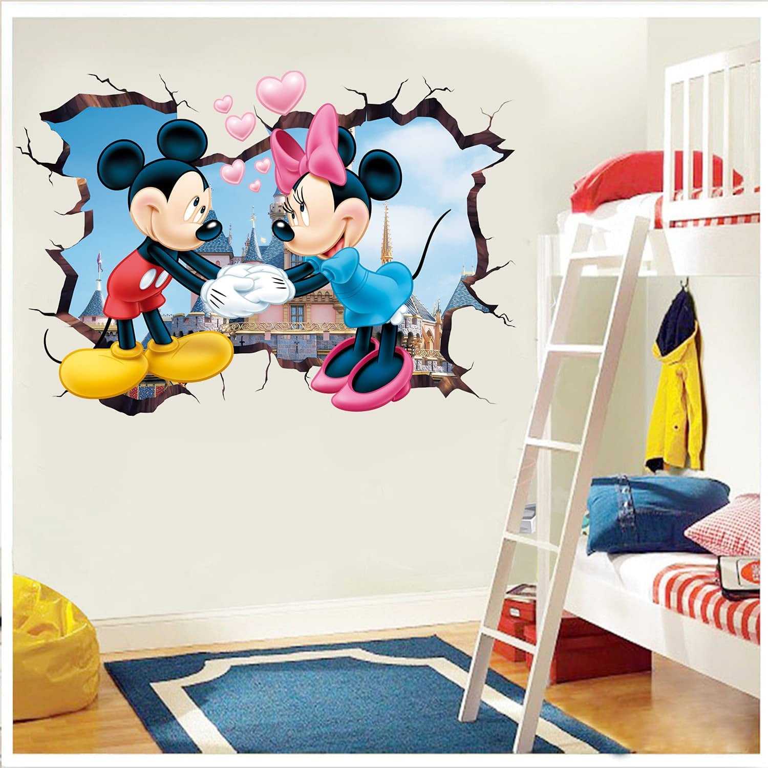 Click here for Laicaiw Mickey Mouse Wall Decals 3d Breaking Throu... prices