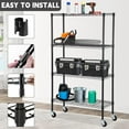 Dkelincs 4-Tier Storage Shelves Organizer with Wheels Adjustable NSF ...