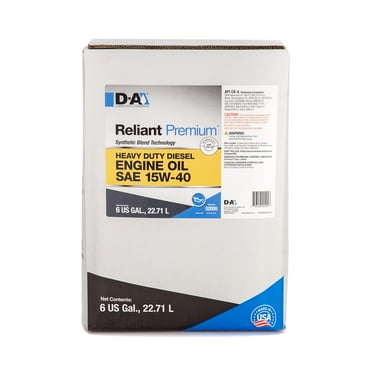 D-A LUBRICANT COMPANY 52006, Reliant Premium Diesel Engine Oil SAE 15W ...