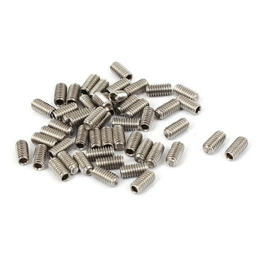 Unique Bargains Internal Hex Socket Set Grub Hardware Screws, Stainless Steel, 50 Piece ...
