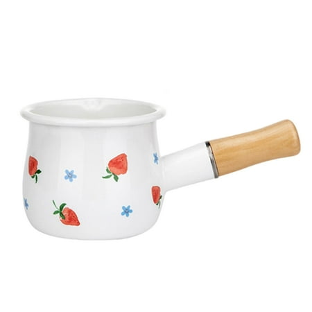 Mini Soup Pot Saucepan 500ml Small Cookware with Wood Handle Coffee s ...