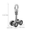 SEWCHICS Sliding Door Hardware Wheel Trolley Assembly Roller Silver 2 ...