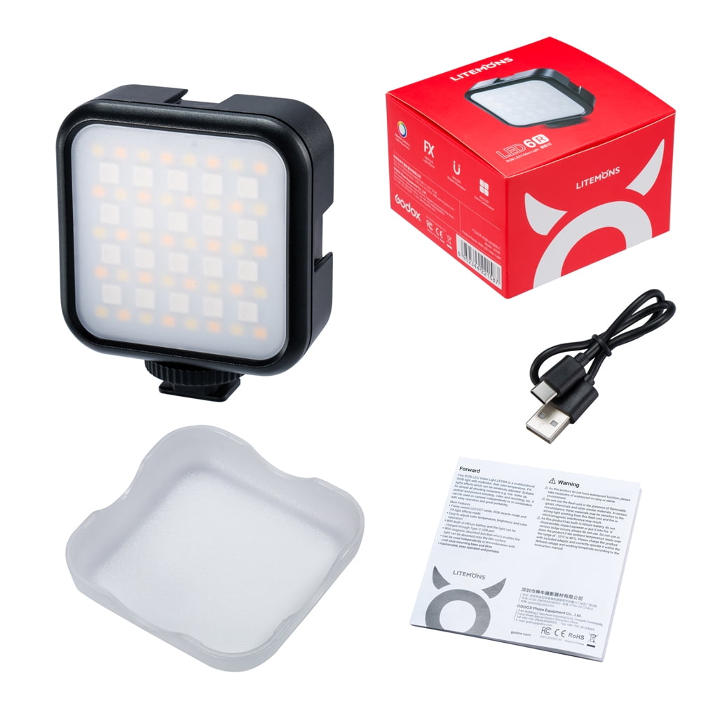 Godox LED 6R RGB 6W Mini LED Video Office Light 1800mAh CRI 95 vs ...