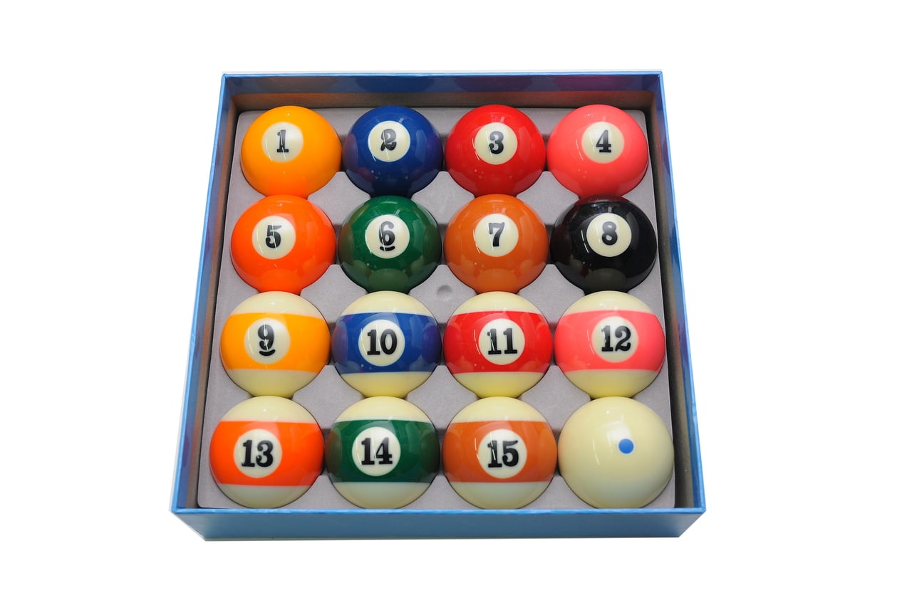 Size 2-1/4 in. Full Set 16 Pool Billiard Balls Delta Deluxe Ball set w ...