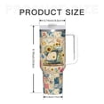 40oz Stainless Steel Retro Patchwork Quilt Sewing Craft Tumbler Travel ...