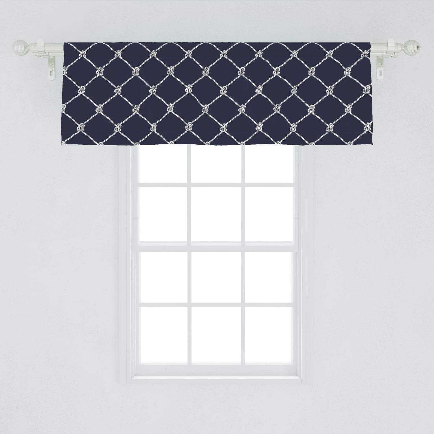 Navy Blue Window Valance, Navy Sea Yacht Theme Cool Classic Vessel ...
