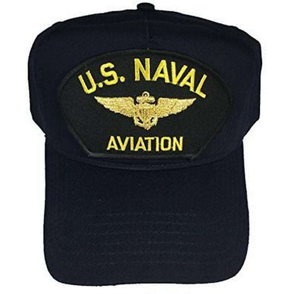 US NAVAL AVIATION W/ AVIATOR WINGS BADGE HAT CAP PILOT NAVIGATOR ...