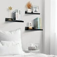 Upsimples Floating Shelves, Wood Wall Shelves Set of 5, Black, Multiple ...