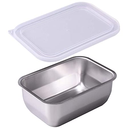 Ernest [Made in Japan] Bat (with lid) Deep square 1/4 size cooking ...