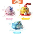 Toy Cars for Toddlers Age 1,Baby Rattle Car Toy,3 Pieces Soft Rubber ...