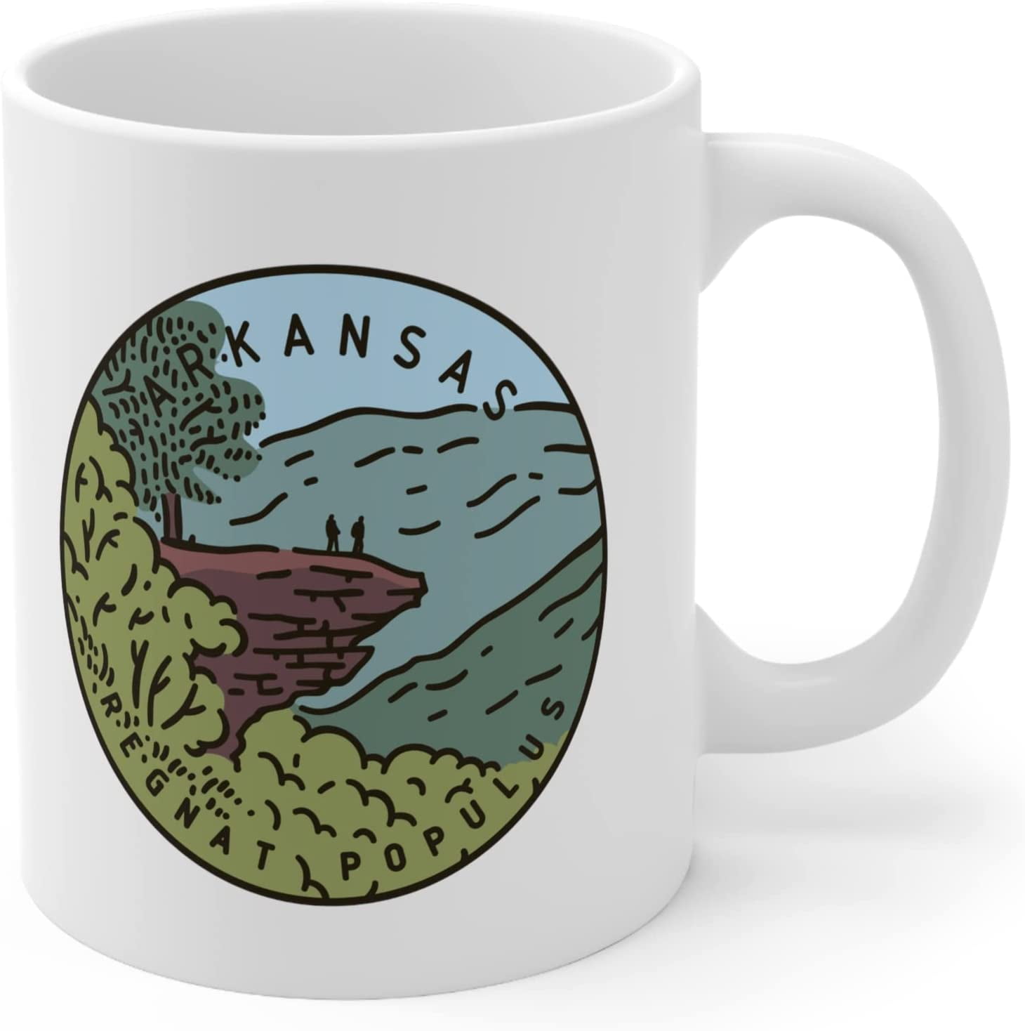 Arkansas State Motto Regnat Populus Coffee Mug 11 oz - Walmart.com