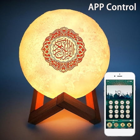 App Function Quran Speaker Led Touch Night Light Moon Lamp Coran ...
