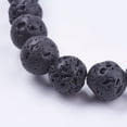 5strands Natural Lava Rock Bead Strands Round 14mm Hole: 1mm 27pcs ...
