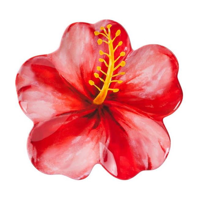 Tropical 14 in. Melamine Hibiscus Plate - Walmart.com