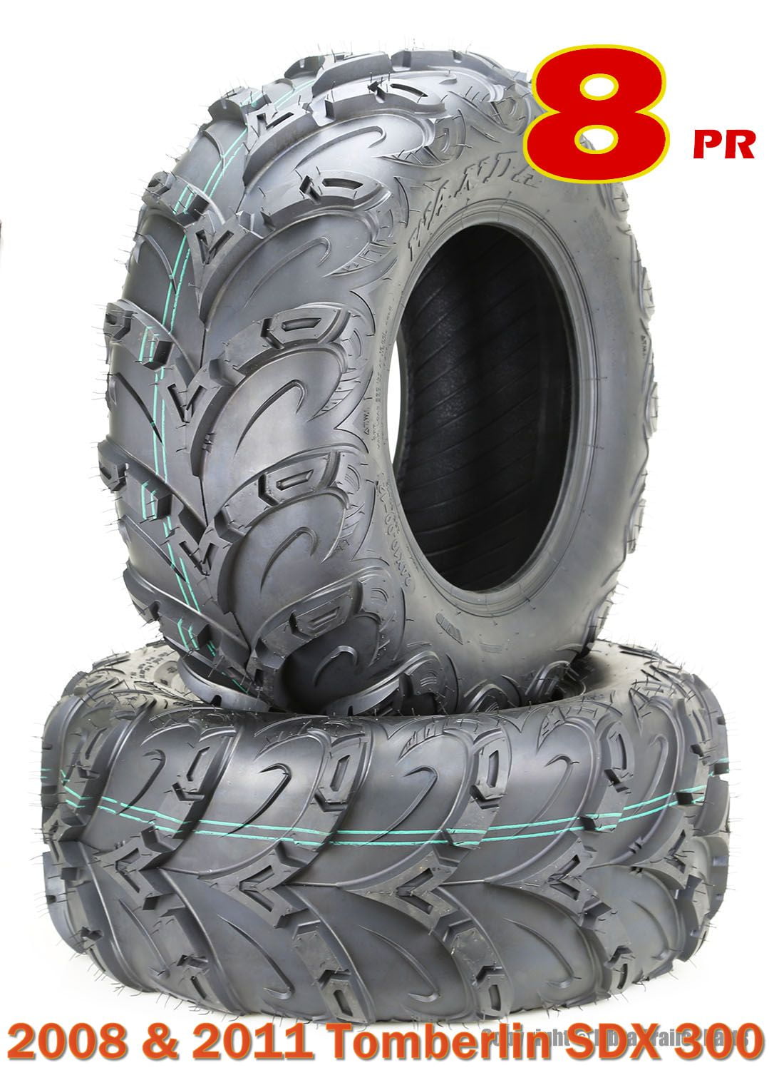 2 WANDA Premium 8PR ATV Tires 24x8-12 24x8x12 for 2008 & 2011 Tomberlin ...