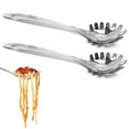 2x Stainless Steel Pasta Server Spaghetti Spoon Fork Kitchen Utensil ...