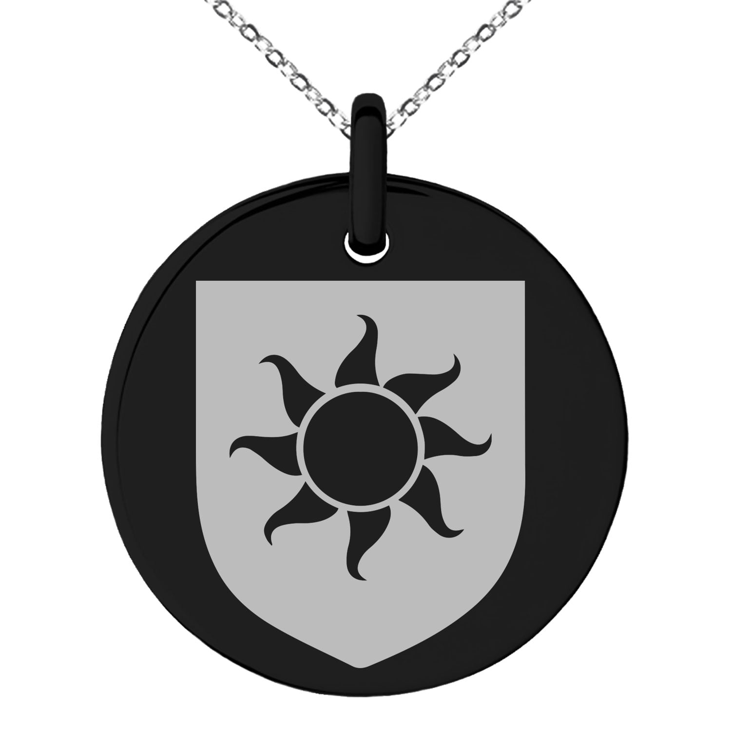 Stainless Steel Sun Splendor Coat of Arms Shield Engraved Small ...