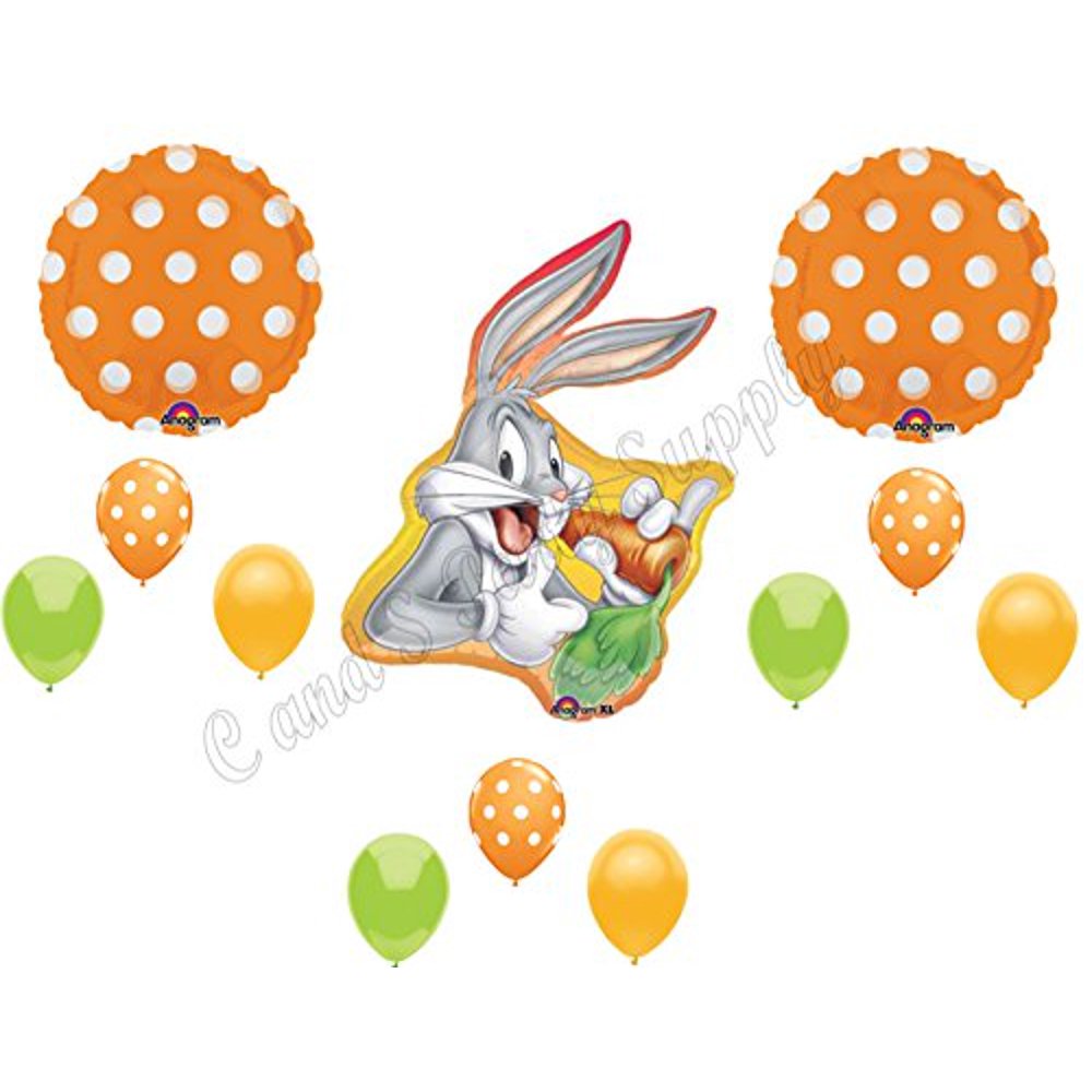 BUGS BUNNY LOonEY TUNES Happy Birthday Balloons Decoration Supplies ...