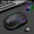 2.4G Wireless Mouse, EEEkit USB Optical Mouse with Backlit LED Lights ...