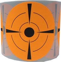 Fluorescent Orange with Black Target Paster Stickers | 3" Inches Round ...