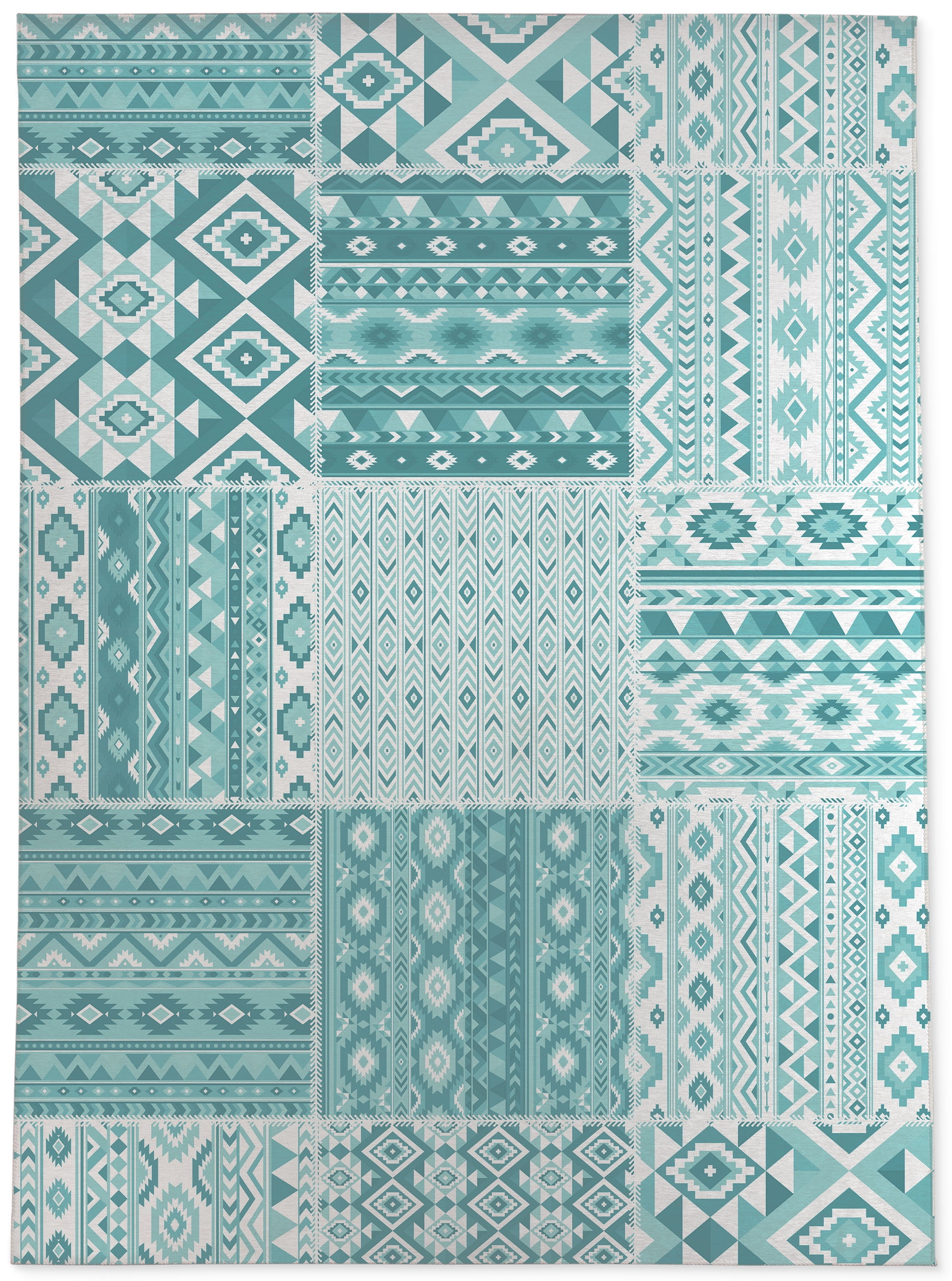 PATCHWORK TAHOE TEAL Outdoor Rug By Kavka Designs - Walmart.com