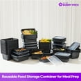 Reusable Food Storage Container With Lid for Meal Prep, BPA Free, Made ...