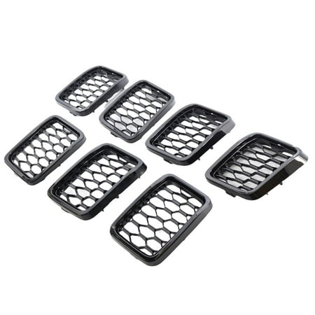 7Pcs 68317863AA Car Grill Mesh Insert Grille , Gloss Black - Walmart.ca