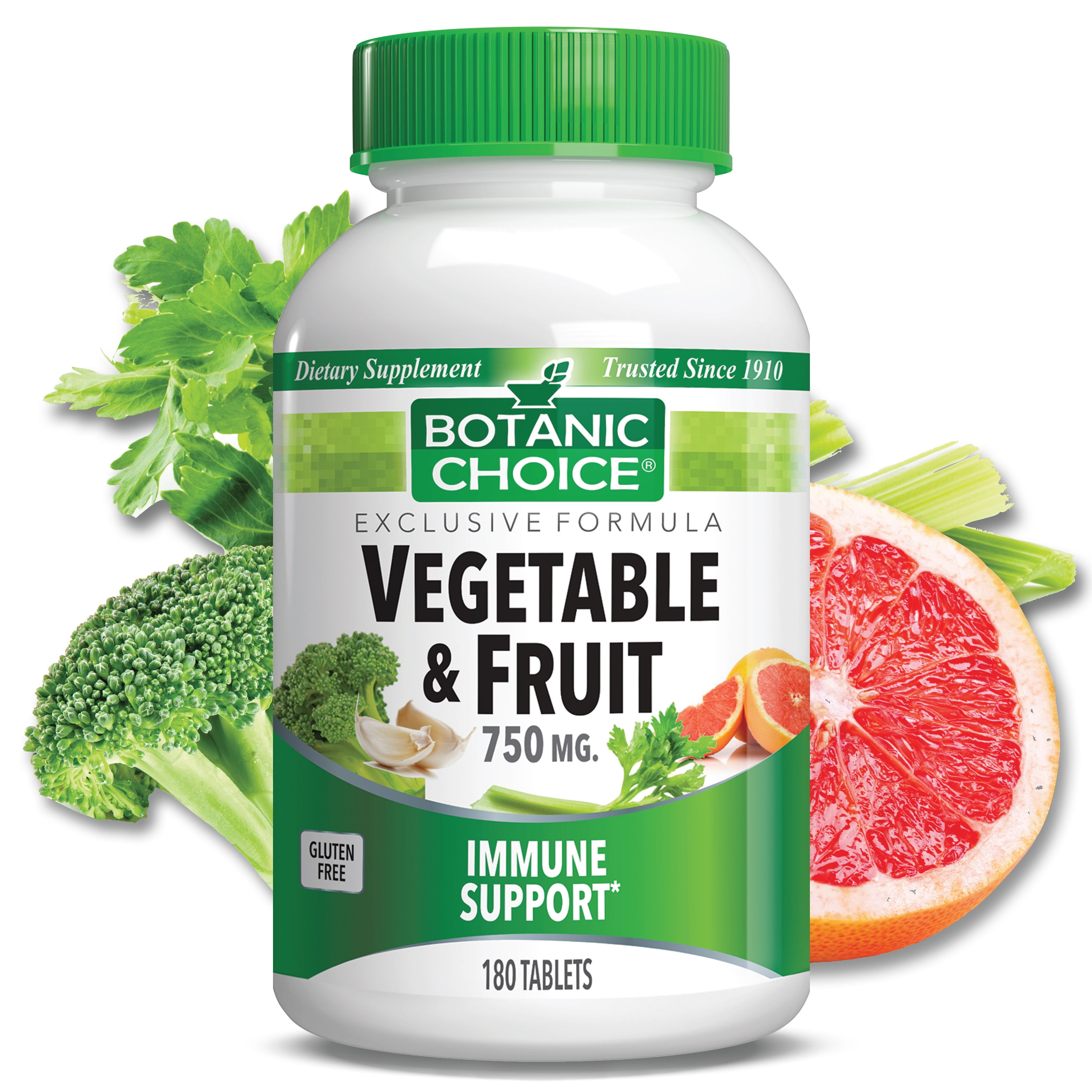 Botanic Choice Vegetable & Fruit Whole Food Supplement, 180 tablets ...