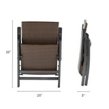 Outdoor PE Wicker Foldable Reclining Chair with Salsa Seat Cushion ...