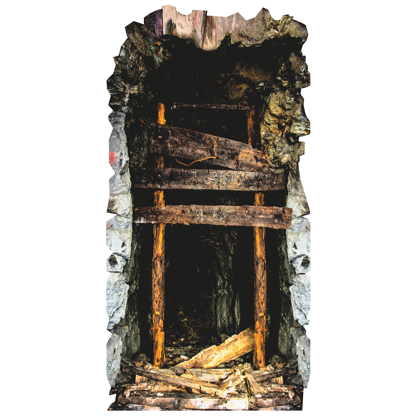 Old Gold Mine Entrance Boarded Gate Cardboard Cutout Standee Standup ...
