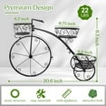 Sorbus Tricycle Plant Stand: Parisian Style Flower Pot Cart Holder ...