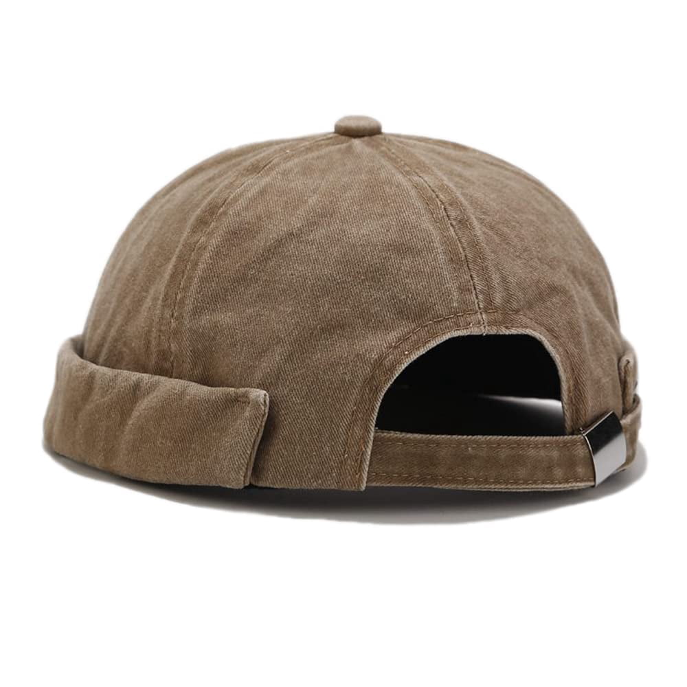 HAORUN Unisex Rolled Cuff Docker Cap Hats Brimless Beanie Sailor Cap ...