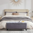 Huimo Large Storage Ottoman 41 Inch Button Tufted Upholstered Ottoman