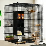 Dextrus Outdoor Play Large 5-Tier Metal Cat Cage, DIY Catio with Cube ...