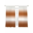 Abstract Gradient Orange Chiffon Sheer Curtains 72 Inches Long Modern ...