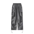 Chnzic Womens Baggy Cargo Pants Streetwear Hip Hop Joggers Sweatpants