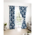 Blue Football Blackout Curtains for Bedroom/Living Room, Thermal ...