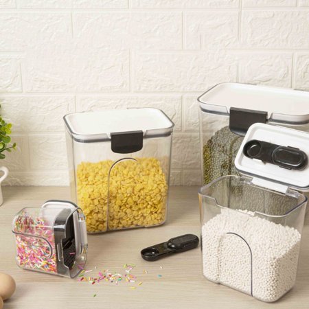 Baking Storage Set With Hinge Lids Measurement Markers Clear Baking ...