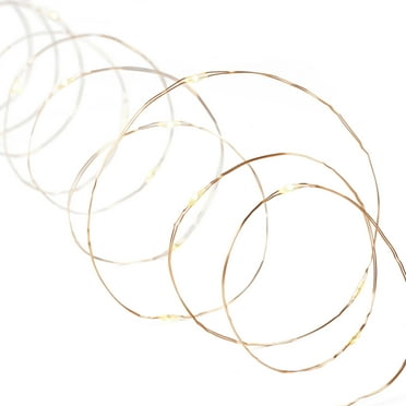 Better Homes & Gardens 12.45' Warm White Mini LED String Light Wire, 36 ...