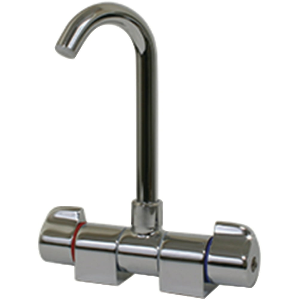 Scandvik 10474P Chrome Plated Brass J Spout Folding Mixer Faucet ...