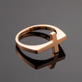 10k Rose Gold Flat Top Sideways Cross Ring (Size 9.25) - Walmart.com