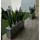 Maceta jardinera rectangular de fibra de vidrio color gris de 90 cm Green Boutique Pecera ...