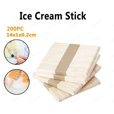 Kitchen Cleaning Supplies 200Pcs Ice Cream Stick New Wooden Popsicle ...