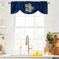 Colored Instruments Tie Up Valance Curtains Retro Green Yellow Blue ...