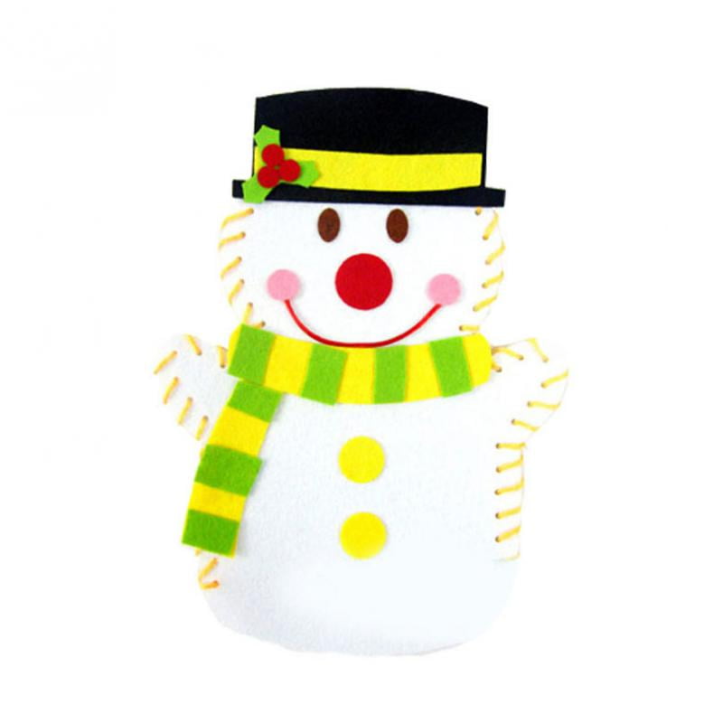 Snow Man Nonwoven Hand Puppet DIY Set Puppet Christmas Story Telling ...