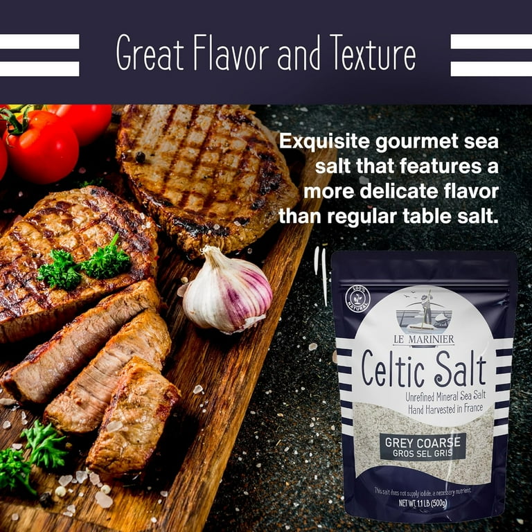 Celtic Salt Celtic Sea Salt (France, 100% Pure, Fine) 500g - Mineral ...