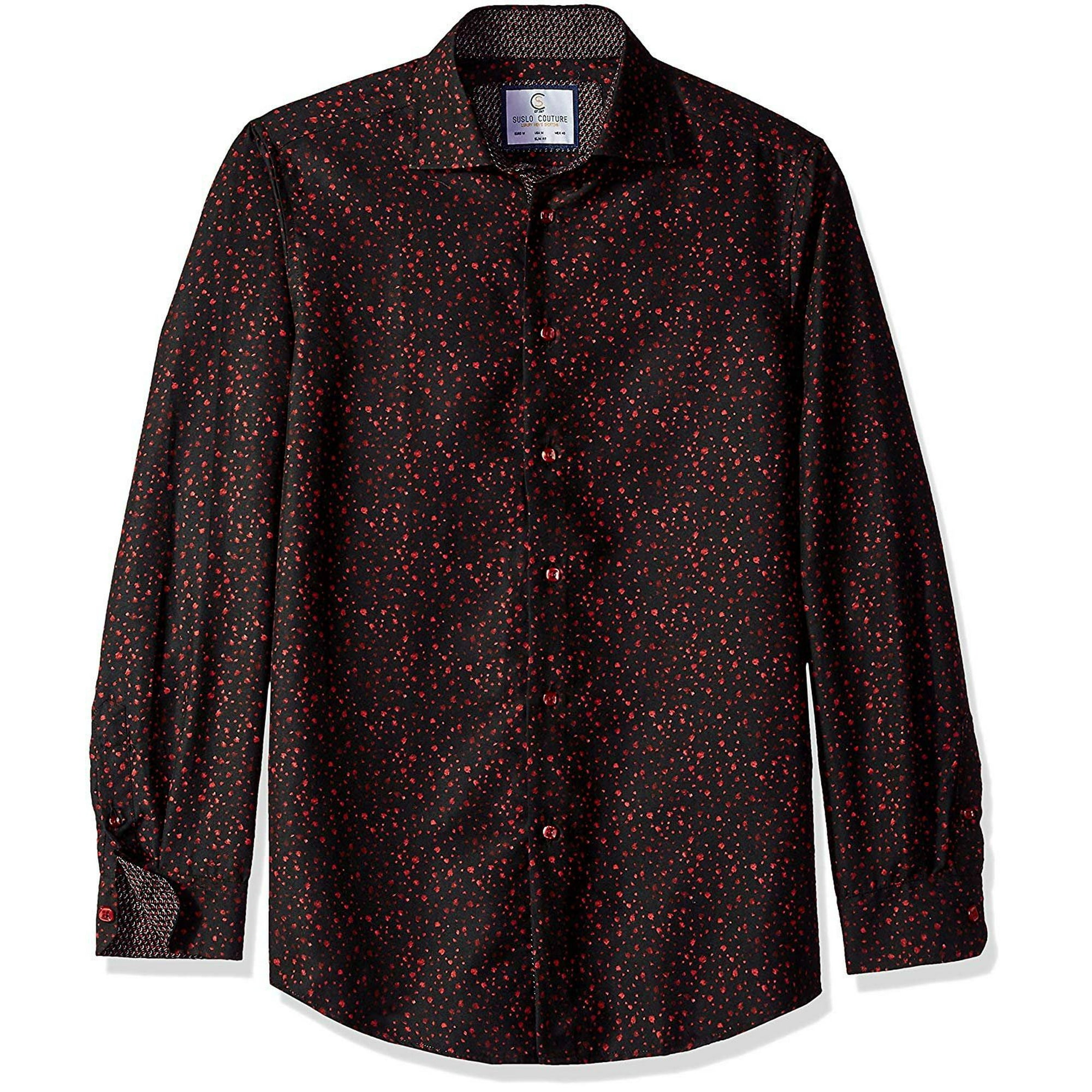 Click here for Azaro Uomo Mens Printed Dress Shirt Casual Button... prices