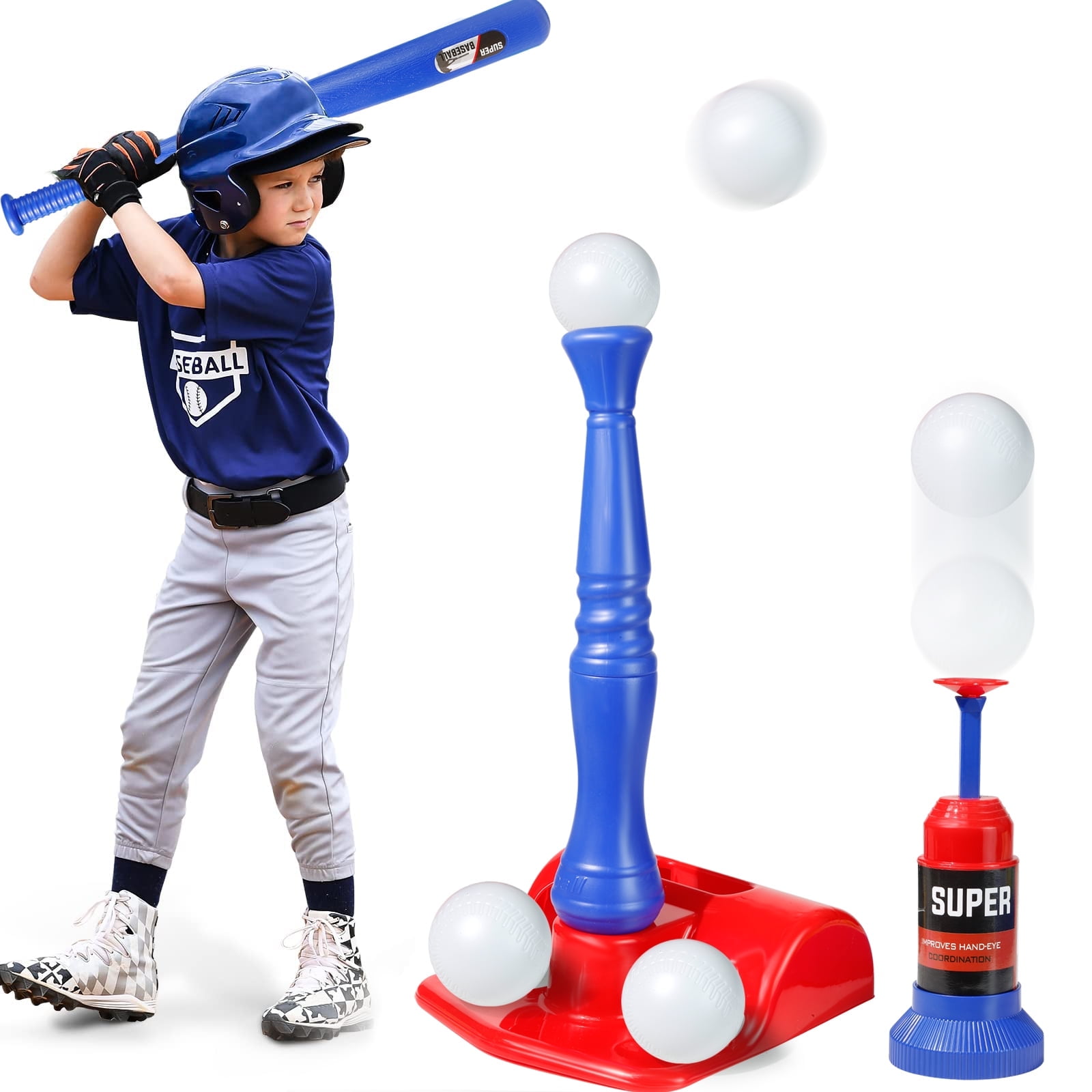 Teyrjy Netnew T Ball Set Baseball Sport Toys For Boys 3 6 Years Kids Toddlers Outdoor Backyard Toy Sports Play Set