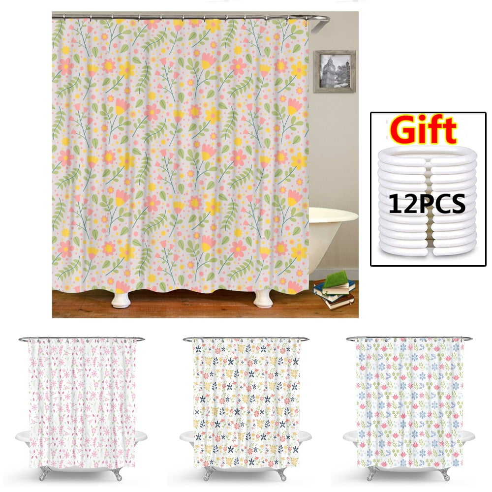 Wildflower Floral Shower Curtains Fabric Winter Fashion Fabric Curtain